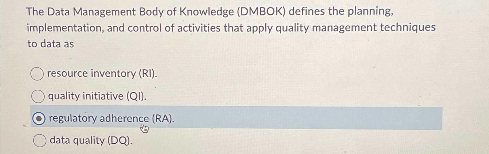 Solved The Data Management Body of Knowledge (DMBOK) | Chegg.com