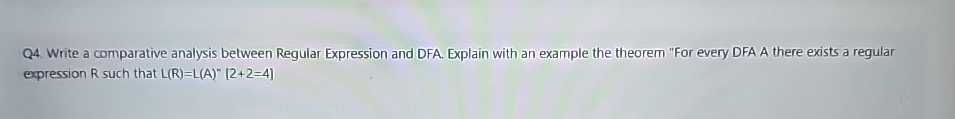 Solved Q4. ﻿Write a comparative analysis between Regular | Chegg.com