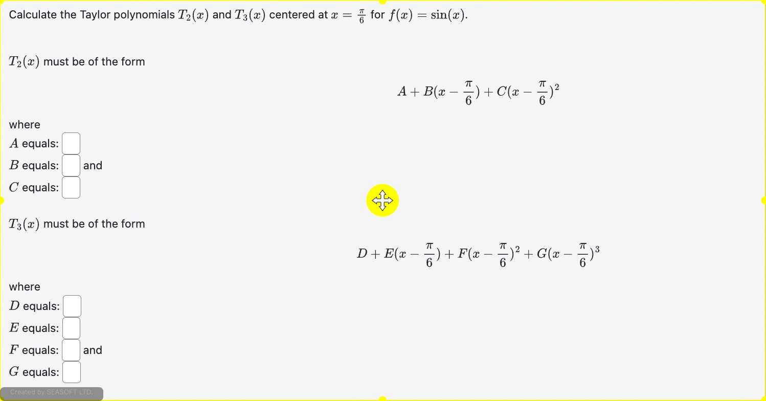 Solved Calculate the Taylor polynomials T2(x) ﻿and T3(x) | Chegg.com