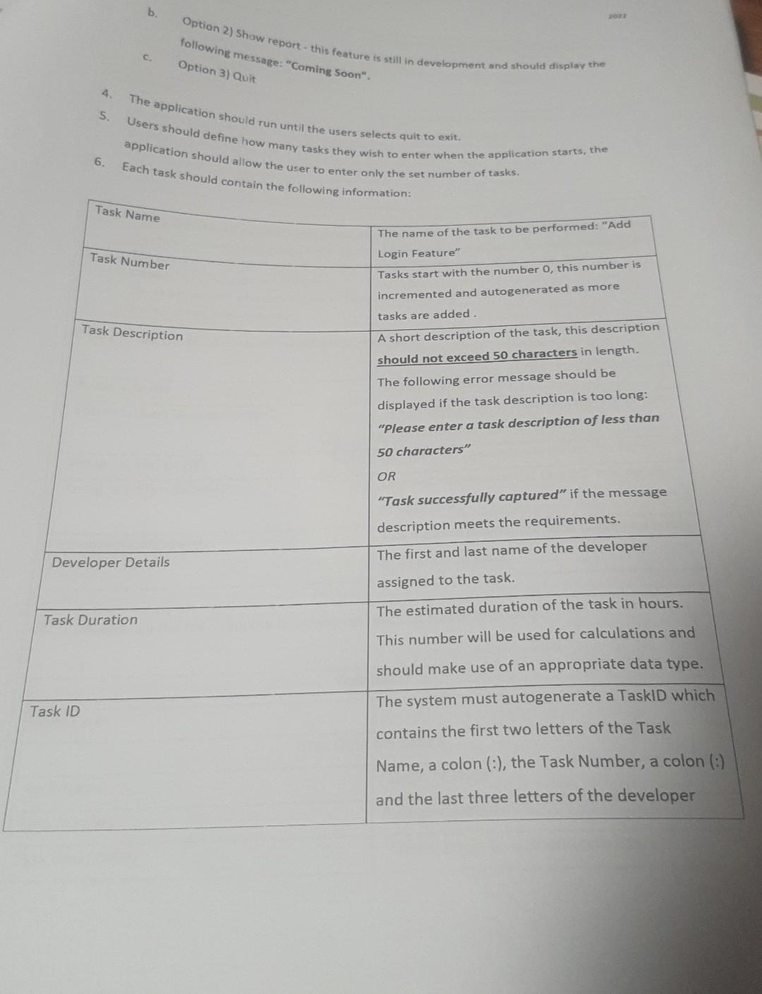 Solved At the end of this specific task, students should be | Chegg.com