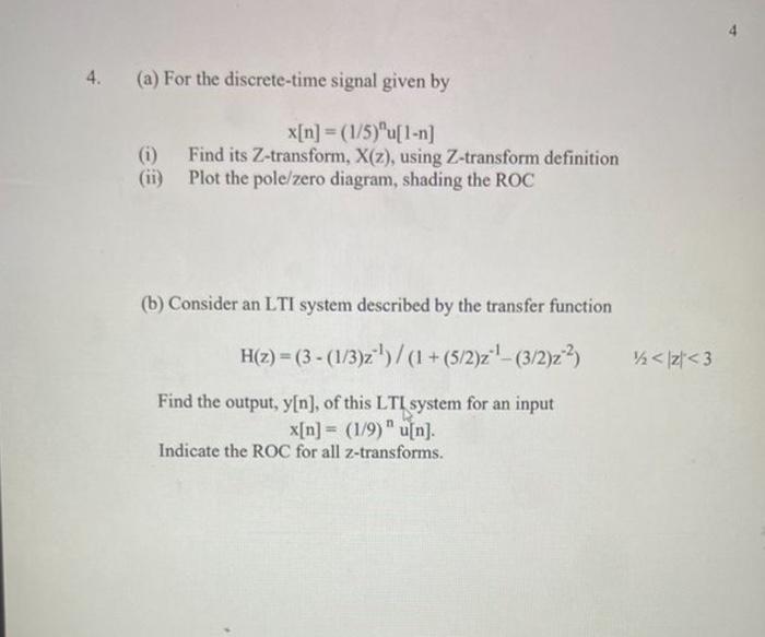 Solved (a) For the discrete-time signal given by | Chegg.com