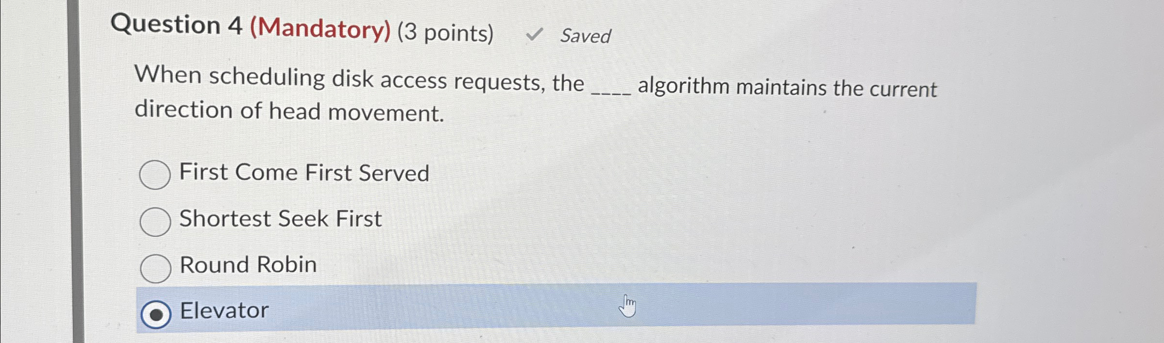 Solved Question 4 (Mandatory) (3 ﻿points)SavedWhen | Chegg.com