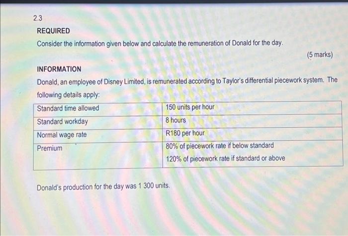 Solved REQUIRED Consider the information given below and | Chegg.com