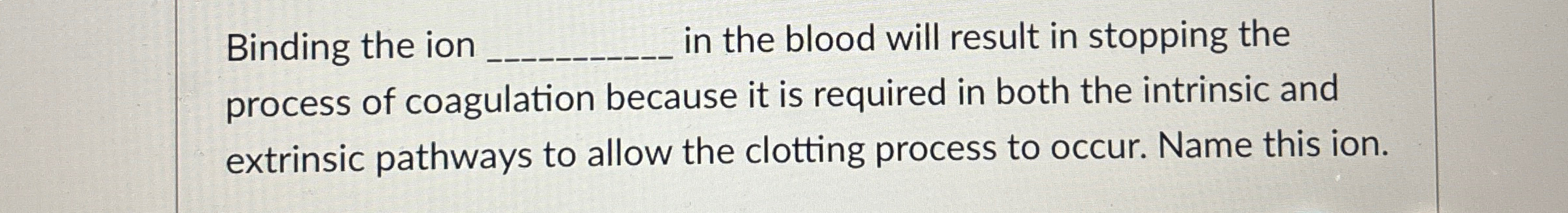 Solved Binding the ion q, ﻿in the blood will result in | Chegg.com