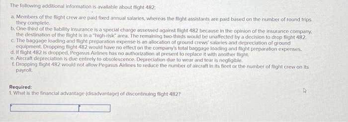 Solved Problem 11-21 (Algo) Dropping or Retaining a Flight | Chegg.com
