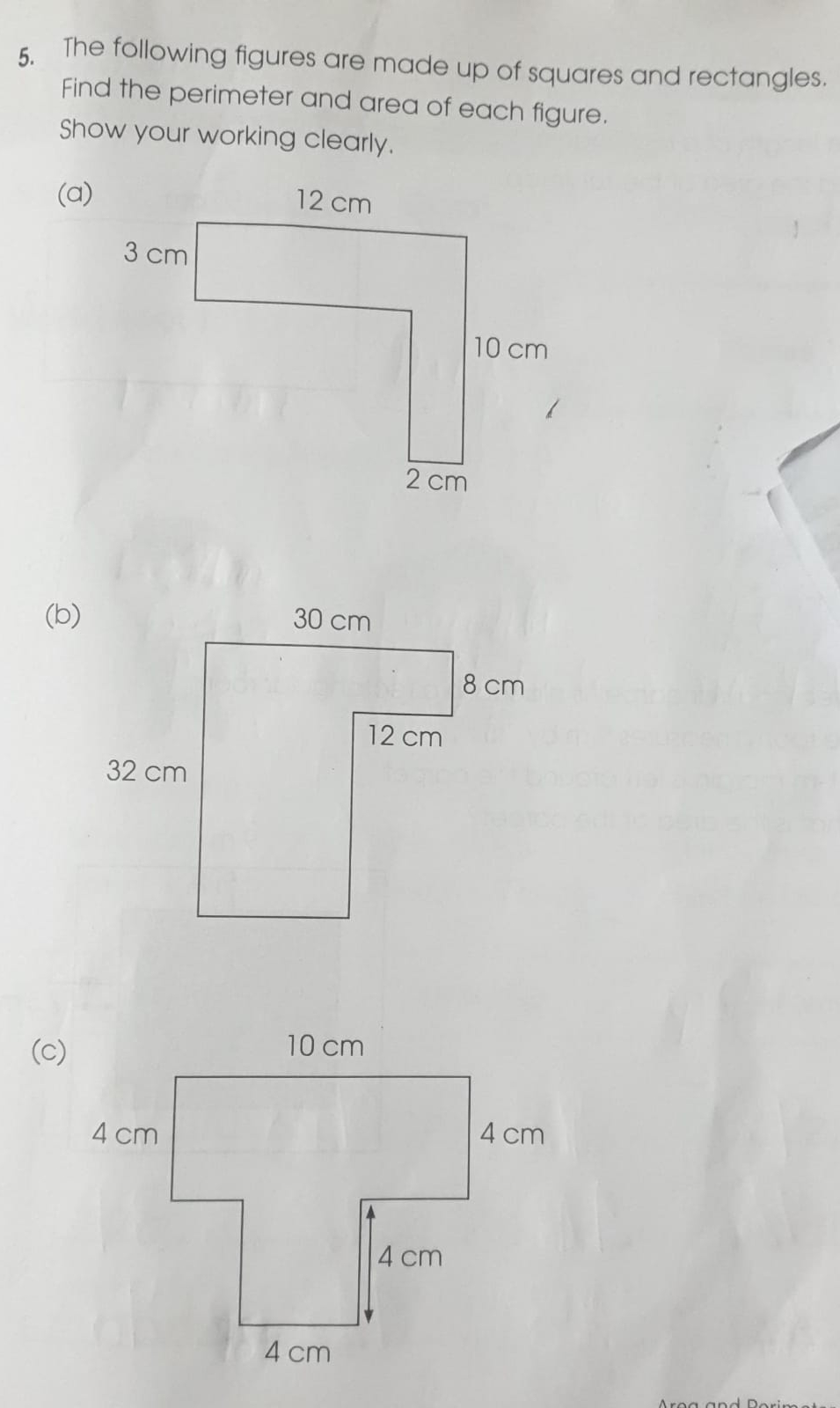 Solved The following figures are made up of squares and | Chegg.com