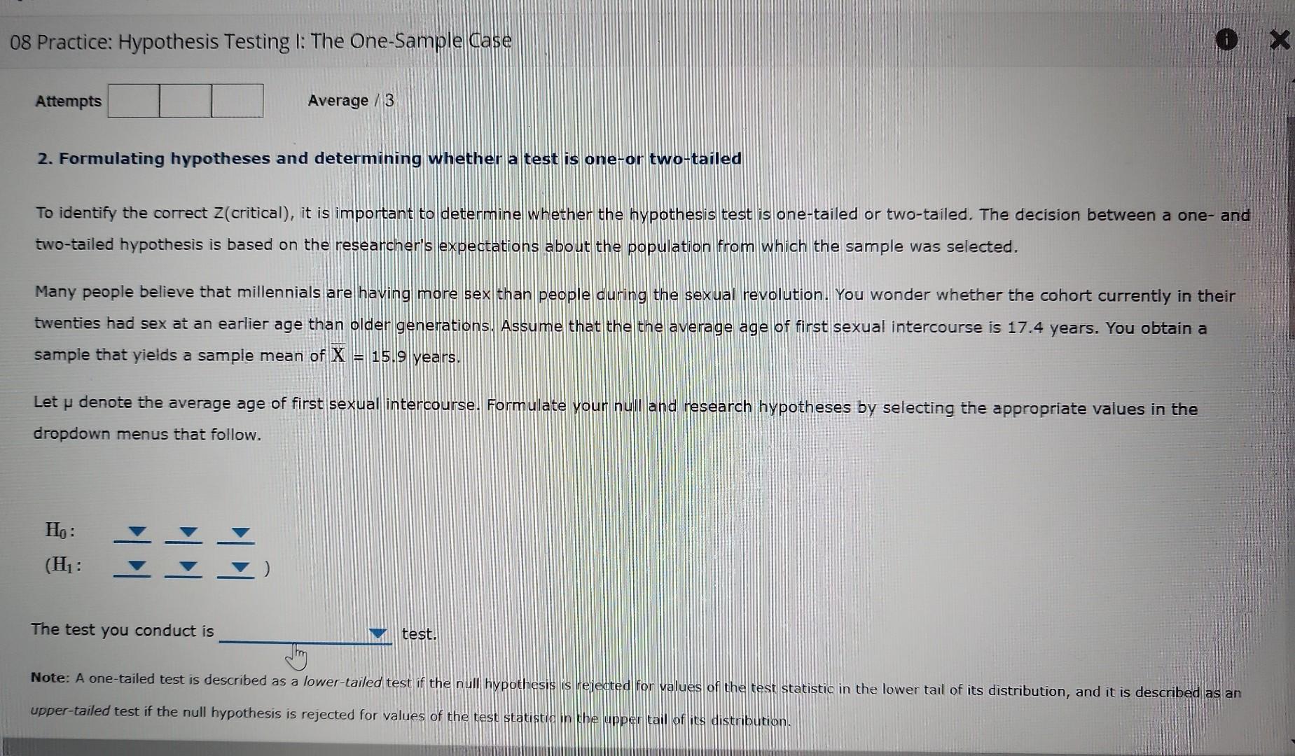 Solved 08 Practice: Hypothesis Testing l: The One-Sample | Chegg.com
