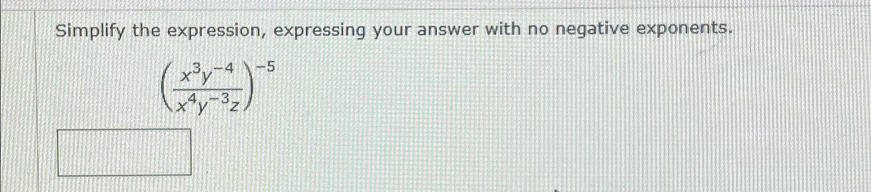Solved Simplify the expression, expressing your answer with | Chegg.com