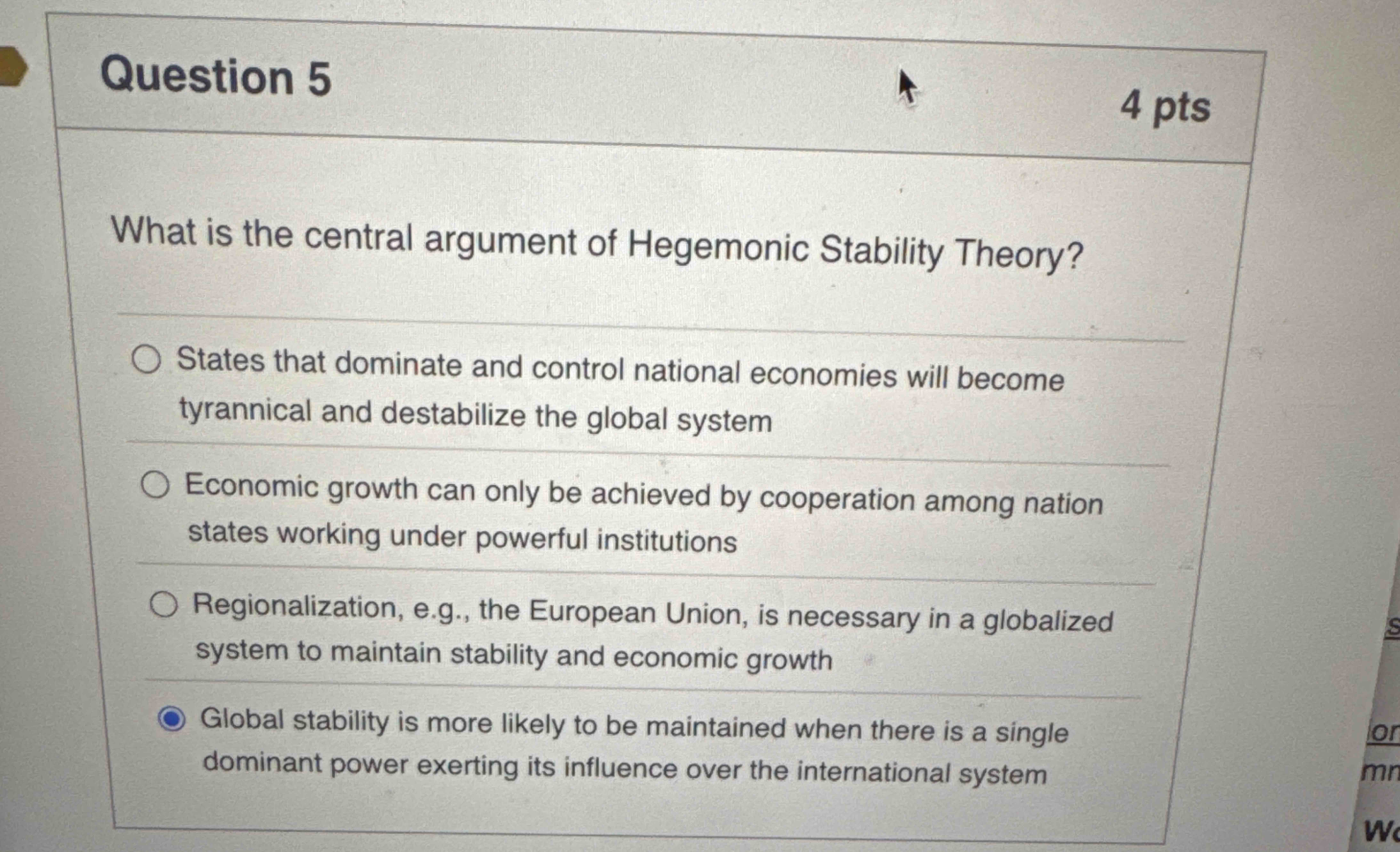 Solved Question 5What is the central argument of Hegemonic | Chegg.com