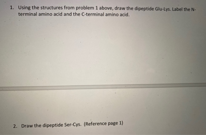 Solved Part I. Amino Acids. 1. Write the structure of the | Chegg.com