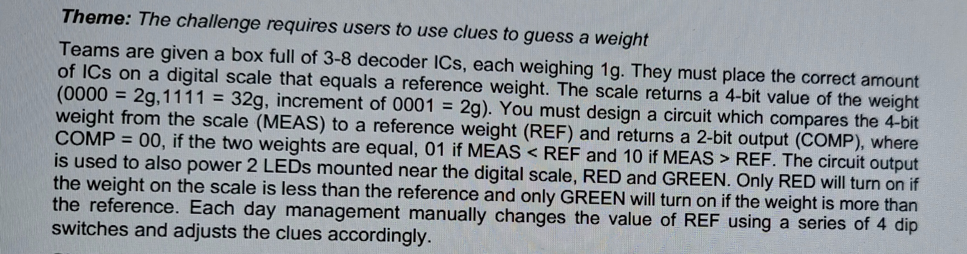 Solved Theme: The challenge requires users to use clues to | Chegg.com