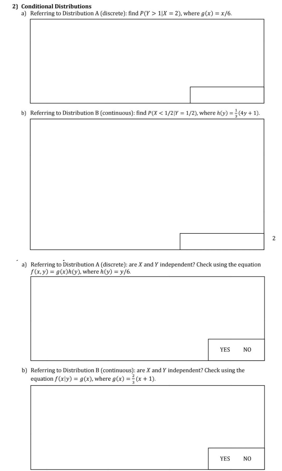 Solved DISTRIBUTIONA: (discrete) DISTRIBUTION B: | Chegg.com