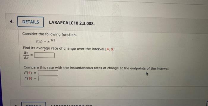 Solved Consider the following function. f(x)=x3/2 Find its | Chegg.com