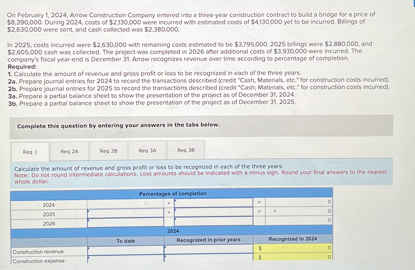 Solved On February 1, 2024, ﻿Arrow Construction Company | Chegg.com