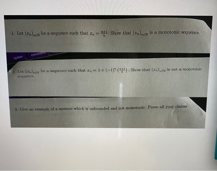 Solved 1. Let (cn)nen be a sequence such that and show that | Chegg.com