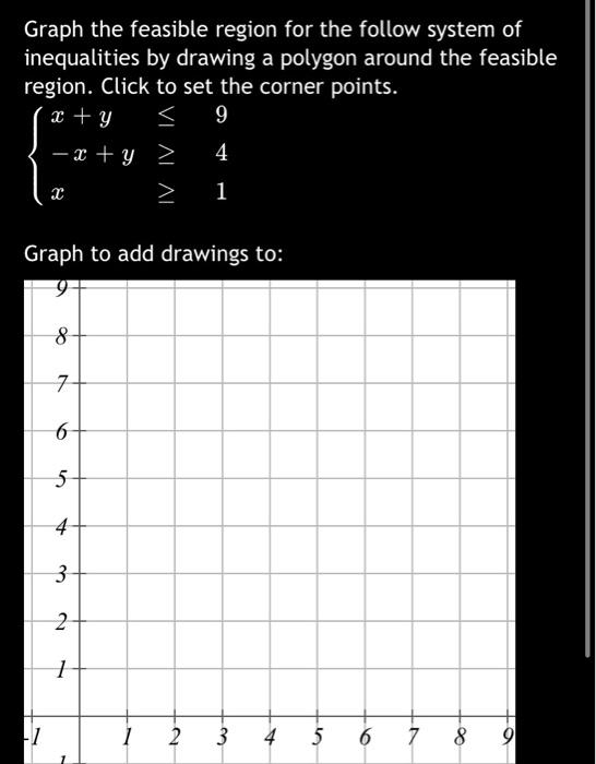 Solved Graph the feasible region for the follow system of | Chegg.com
