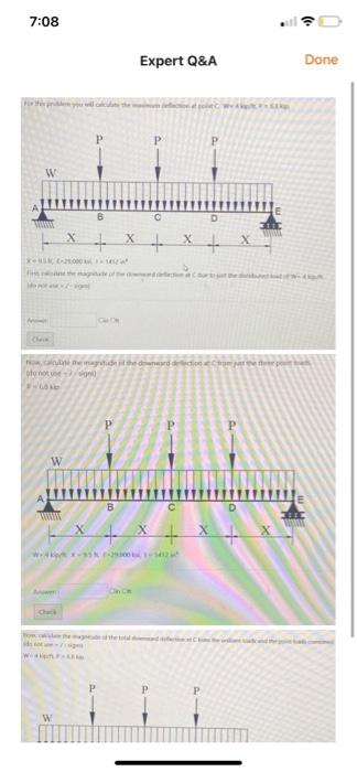 Solved For this problem you will calculate the deflection in | Chegg.com