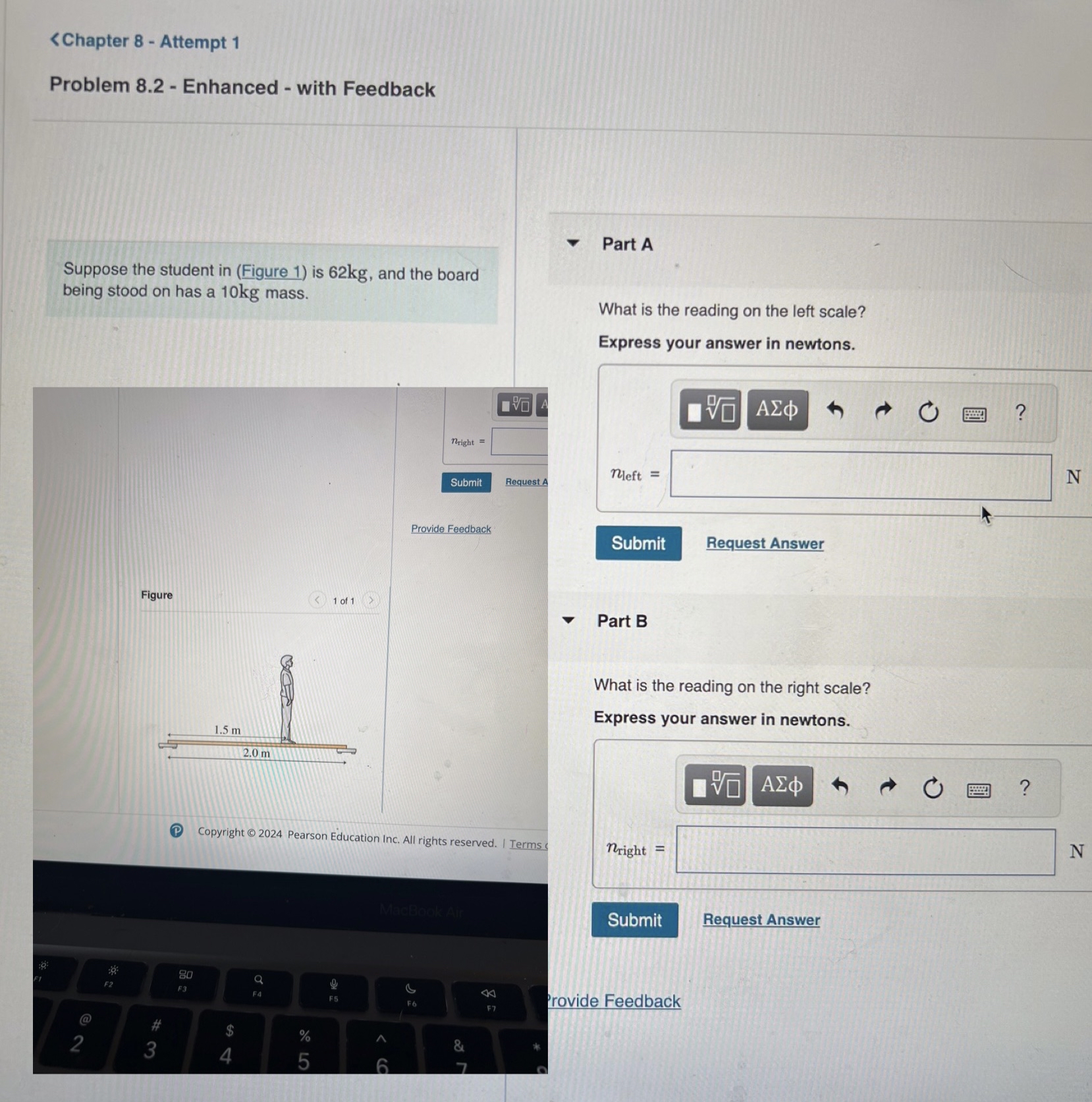 Solved What is the reading on the left and right scale? | Chegg.com