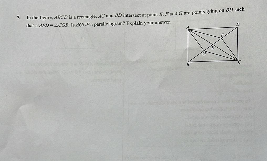 Solved In the figure, ABCD is a rectangle. AC ﻿and BD | Chegg.com