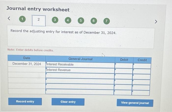 Solved Journal entry worksheet 1. 7 Record the receipt of | Chegg.com