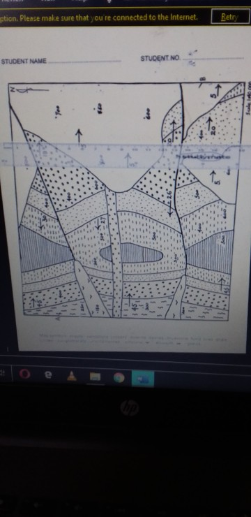 1.Draw stratigraphic column for the map. 2. label | Chegg.com