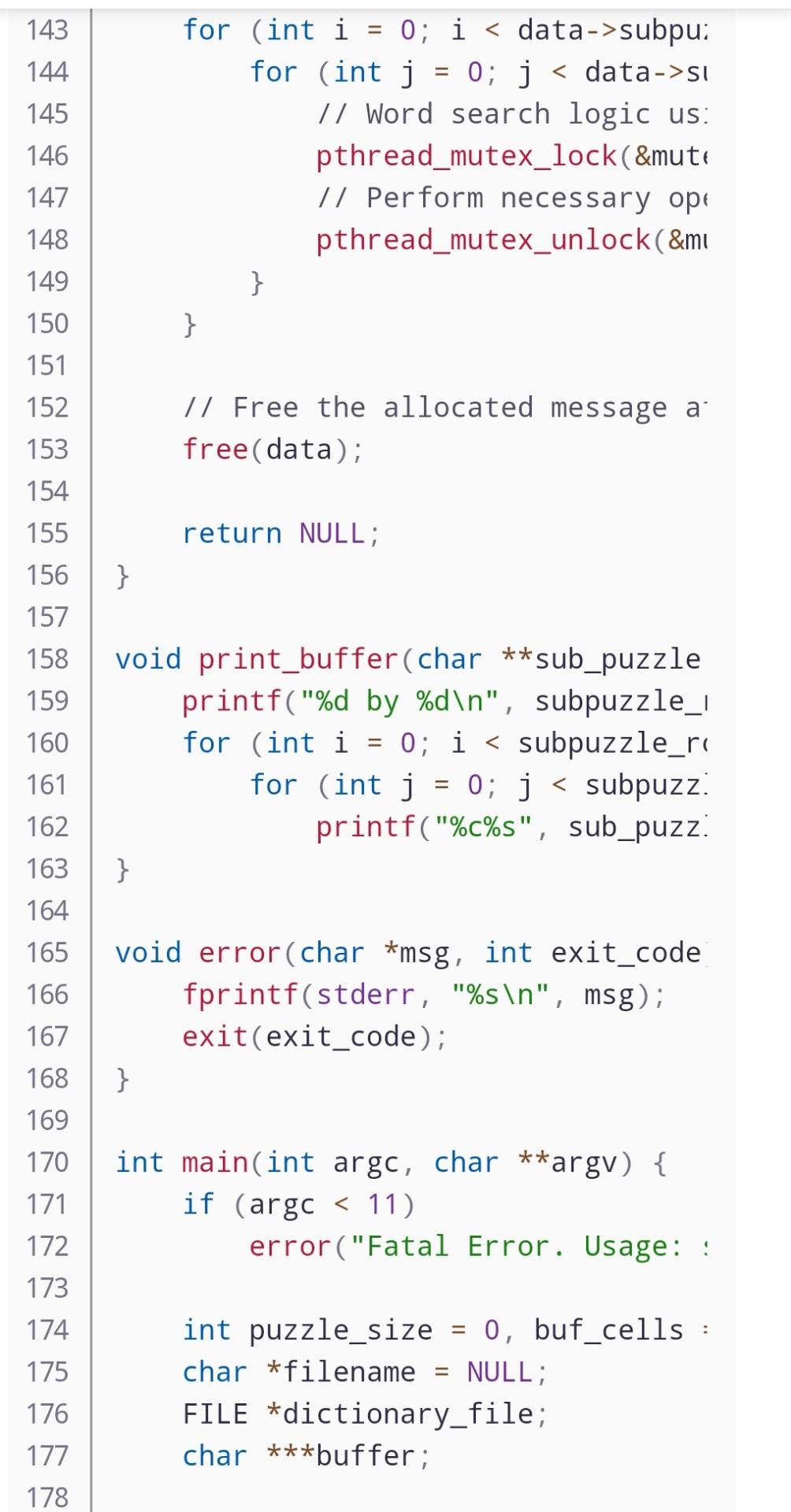Solved Please debug and run code in Unix. Run a Makefile and | Chegg.com