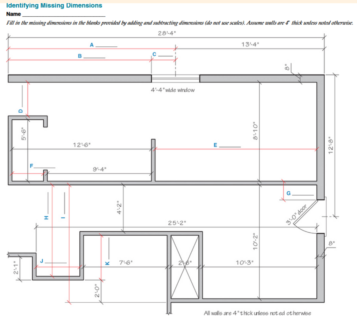 Solved Identifying Missing DimensionsNameFill in the missing | Chegg.com