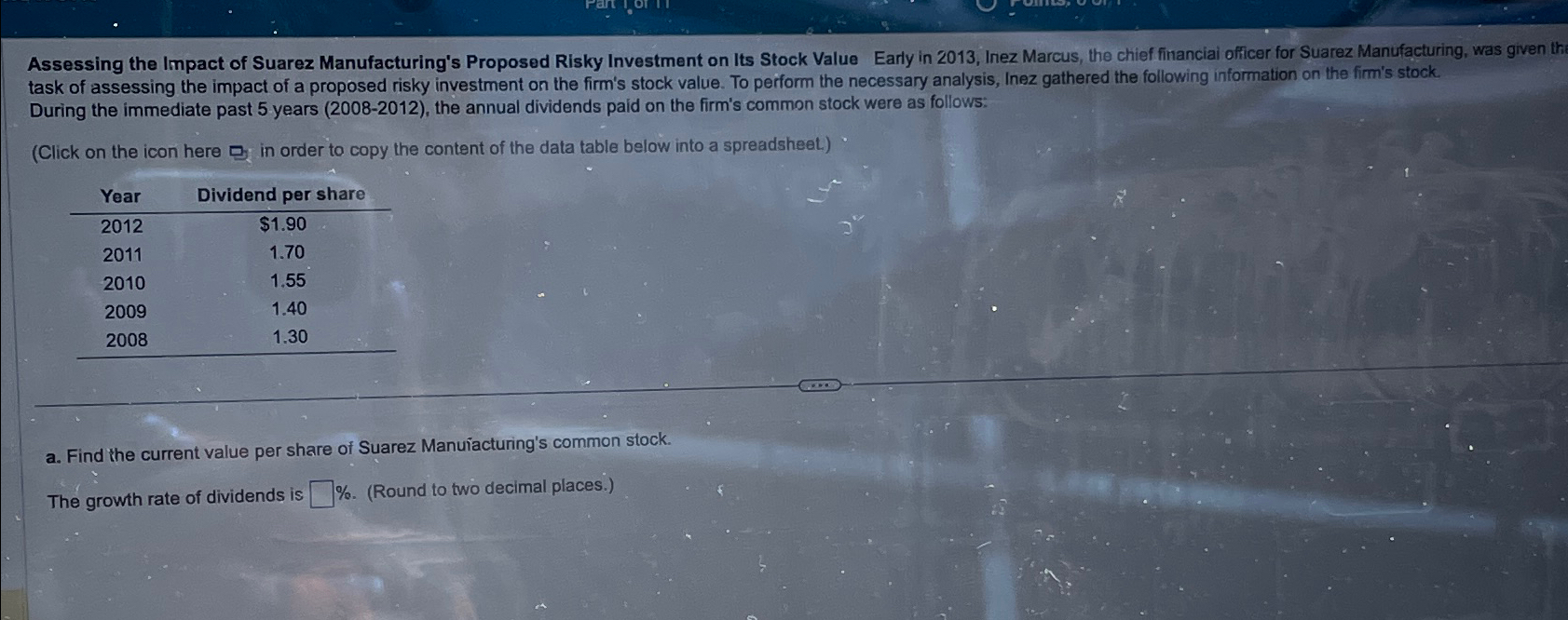Solved Assessing the Impact of Suarez Manufacturing's | Chegg.com