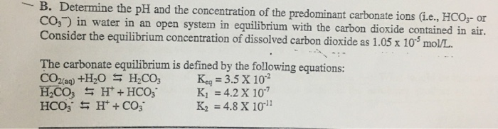 Solved - B. Determine the pH and the concentration of the | Chegg.com