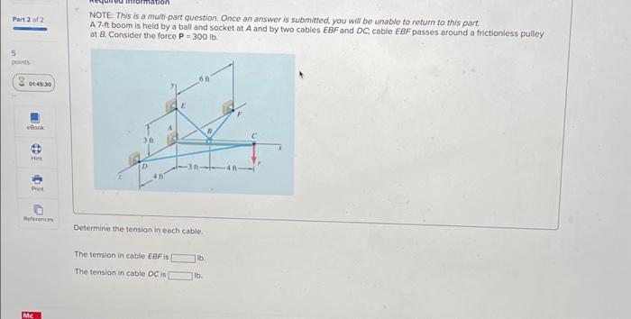 Solved Part 2 of 2 5 points 01:45:30 eBook Hint Print | Chegg.com
