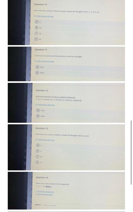 Question 2 Which soe represent as a nulli empoy set? | Chegg.com