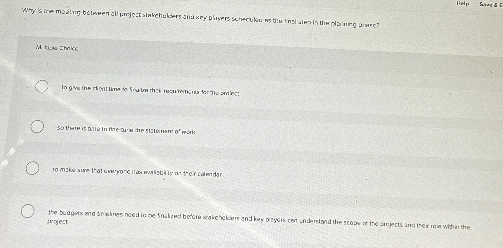 Solved Why is the meeting between all project stakeholders | Chegg.com