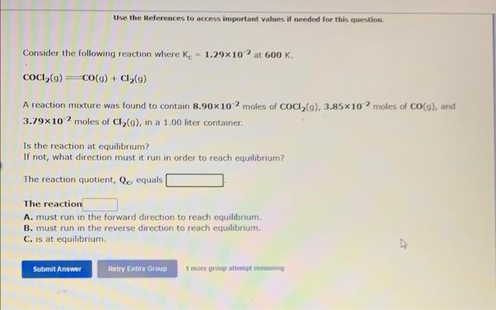 Solved Use the References to access important values if | Chegg.com