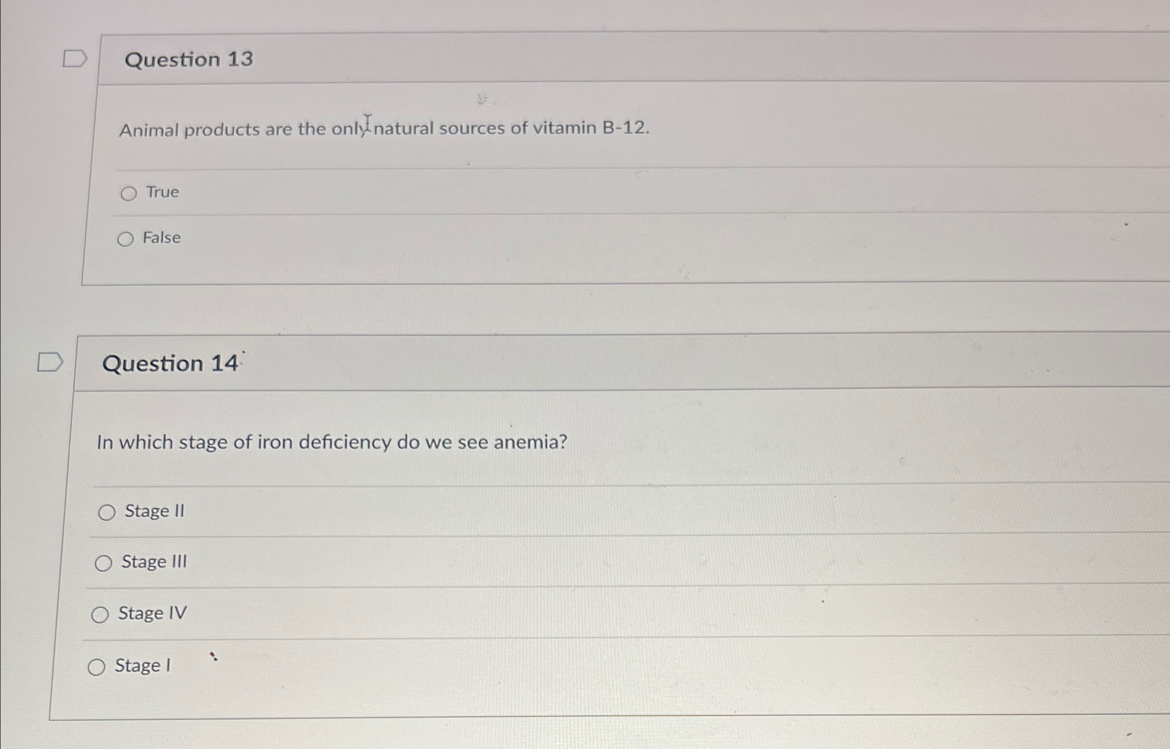 Solved Question 13Animal products are the onl, natural | Chegg.com