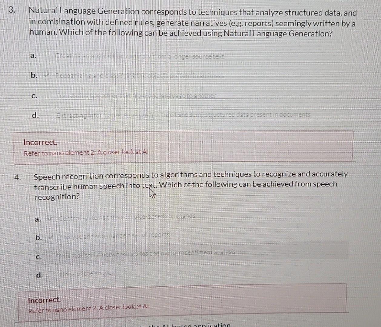Solved 4. Natural Language Generation corresponds to | Chegg.com