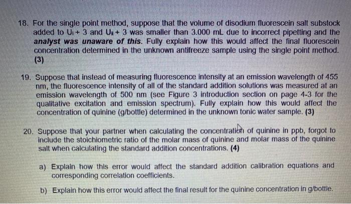 Solved 18. For the single point method, suppose that the | Chegg.com