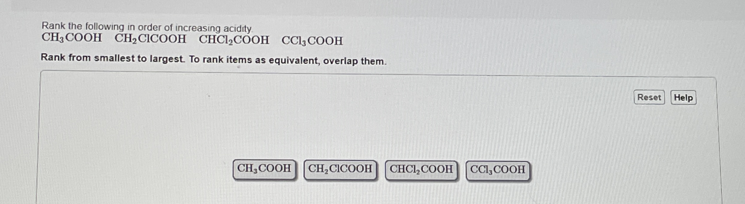 Solved Rank the following in order of increasing | Chegg.com