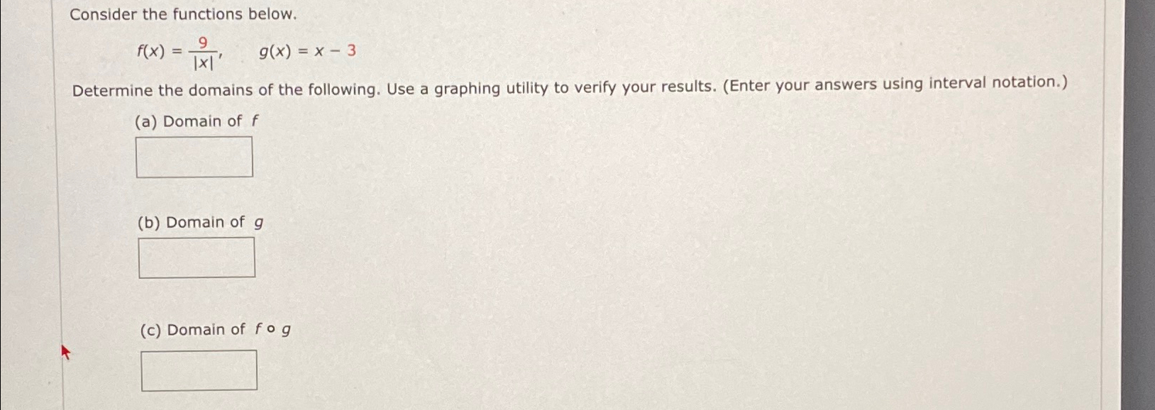 Solved Consider the functions | Chegg.com