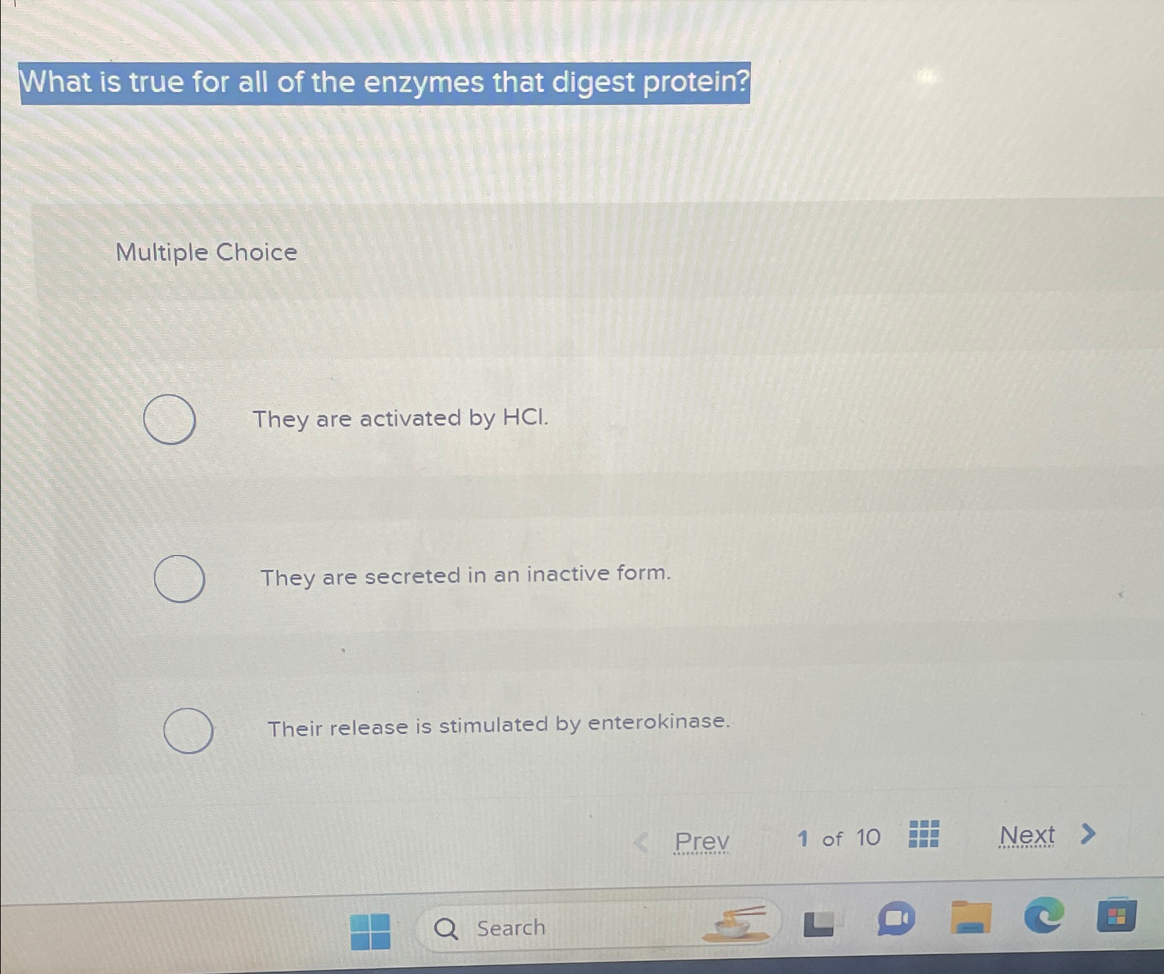 Solved What is true for all of the enzymes that digest | Chegg.com