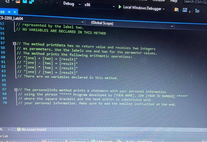 Solved 567898 4cpp = 1 CECS-2203_Lab04 (Global Scope) Topic: | Chegg.com