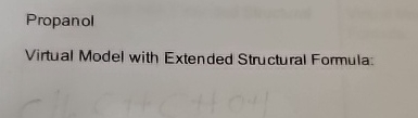 PropanolVirtual Model with Extended Structural | Chegg.com