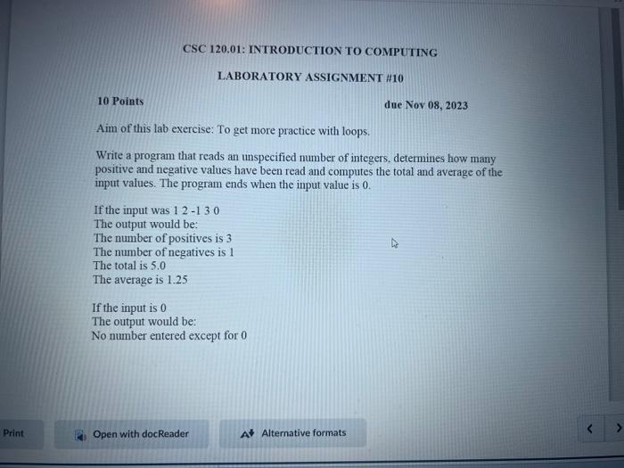 Solved LABORATORY ASSIGNMENT #10 10 Points due Nov 08,2023 | Chegg.com