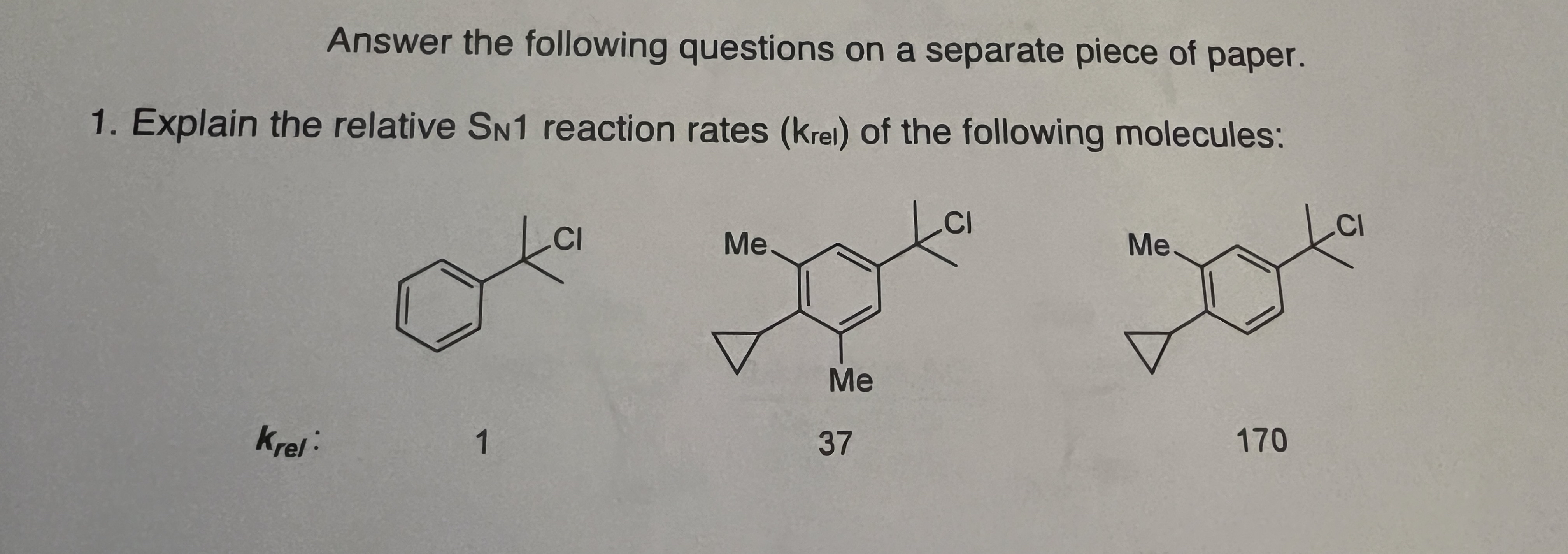 Solved Answer the following questions on a separate piece of | Chegg.com