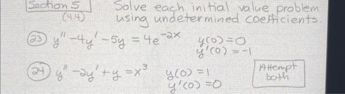 Solved Section 5 Solve each initial value problem (4.4) | Chegg.com