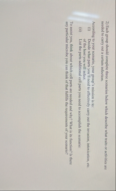 Solved Each group should complete three scenarios below | Chegg.com