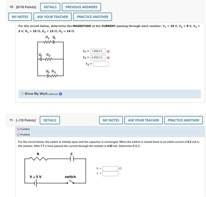 Solved For the circuit below, determine the MAGNITUDE of the | Chegg.com