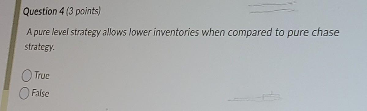 Solved A pure level strategy allows lower inventories when | Chegg.com