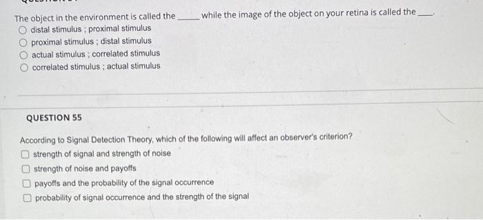 Solved while the image of the object on your retina is | Chegg.com