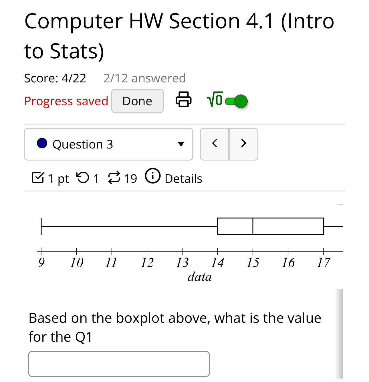 Solved Computer HW Section 4.1 (Intro to Stats)Score: | Chegg.com