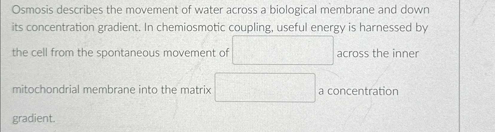 Solved Osmosis describes the movement of water across a | Chegg.com
